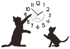 Clocker Nalepovací hodiny Kittens Barva ciferníku: Bílá