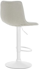 Bhm germany Barová židle Lex, textil, bílá podnož / krémová