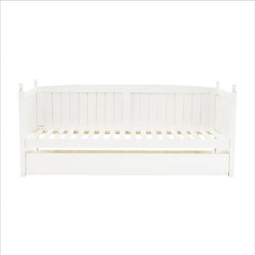 Postel s přistýlkou 90x200, borovicové dřevo, bílá, GLAMIS Kondela 0000227796