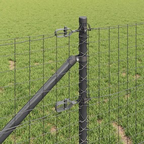 Zemní kolík pro plot 26 ks Šedá Práškově lakovaná ocel 3350185
