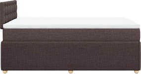Box spring postel s matrací tmavě hnědá 120x200 cm textil 3287440