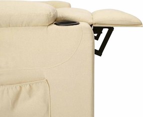 Polohovací křeslo krémové textil 339091