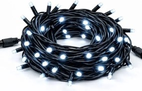 Easy Fix LED světelný řetěz, kontura, 5 m, venkovní, ledově bílá s FLASH, 60 diod, černý kabel, IP67