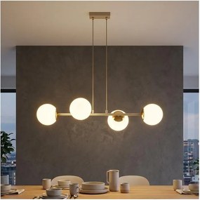 BRILAGI - Lustr na lanku MILO ECRU 4xE27/60W/230V béžová/zlatá