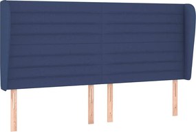 Box spring postel s matrací modrá 160x200 cm textil 3128059