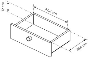 VIKI d | noční stolek 2S | 63,2 cm | dub barista