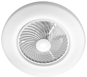Toolight Toolight, LED stropní svítidlo s ventilátorem + dálkové ovládání APP1551-C, bílá, OSW-05180