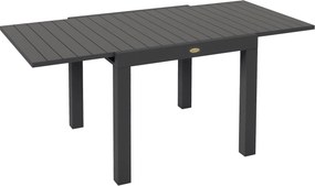 Zahradní stůl Outsunny pro 6 osob - rozkládací stůl na balkon s nosností až 70 kg - Hliník, šedý 81/162 x 80 x 75 cm | Aosom