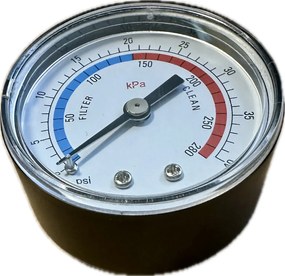 Vagnerpool Manometr se zadním vývodem pro pískové filtrace - ZADNÍ vývod 1/4"