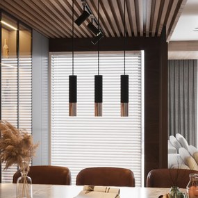 Sollux Lighting Závěsné svítidlo LOOPEZ 1 černé/měď