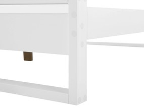 Bílá dřevěná postel GIULIA 180 x 200 cm Beliani