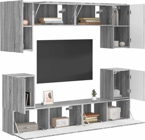 Sestava TV skříněk 5 ks Šedá Sonoma Kompozitní dřevo 3409057