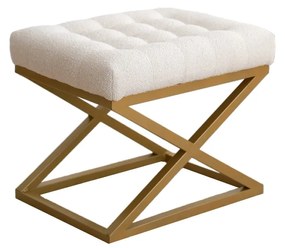 Atelier del Sofa Taburet Altin Capraz - Cream, Krémová