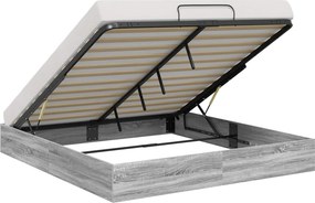 Ottoman postel Šedá Sonoma 203 x 180 x 25 cm Dřevěný materiál 3409210