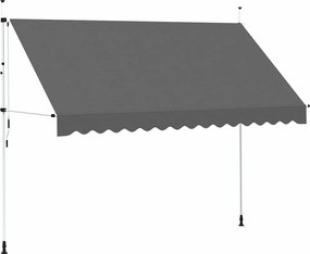 vidaXL Ručně zatahovací markýza 350 cm [43229] Barva: oranžová a hnědá