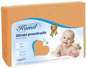 Bellatex Dětské froté prostěradlo lososová rozměr 70x140 cm