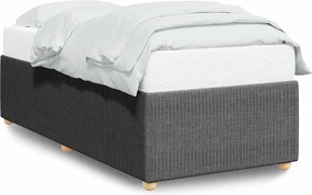 Rám postele tmavě šedý jednolůžko textil 3285072