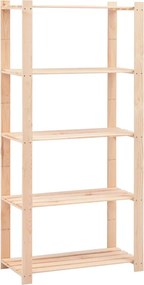 Regály 5 polic 3 ks 80 x 38 x 170 cm masivní borovice 250 kg 3051114
