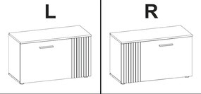 Předsíňová lavice na boty Esteban, antracit/dub evoke