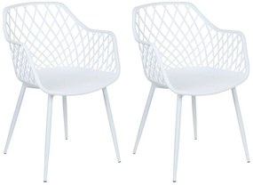 Sada 2 jídelních židlí bílé NASHUA II Beliani