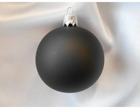 Vánoční koule 10 cm - mat SET/4ks - černá matná