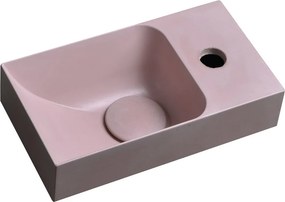 Sapho Piccolino umývátko 30,8 x 10 x 17 cm otvor pro baterii vpravo bez přepadu beton růžová PK30521