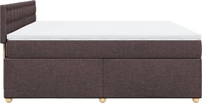 Box spring postel s matrací tmavě hnědá 180x200 cm textil 3289076