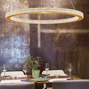LED lustr Fiore 80 zlaté