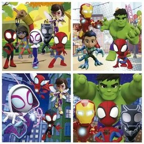 EDUCA Puzzle v kufříku Spidey a jeho úžasní přátelé 4v1 / (6  9  12  1