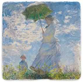 Paní Monetová a její syn - mramorový tácek