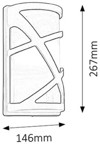 Rabalux 8766 - Venkovní nástěnné svítidlo DURANGO 1xE27/40W IP54