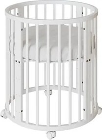Dětská rostoucí postýlka 3v1 oválná + matrace New Baby bílá