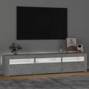 TV skříňka s LED osvětlením betonově šedá 180x35x40 cm 3152757
