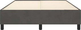 Rám postele s boxspringem tmavě šedá 140 x 200 cm samet 3121121