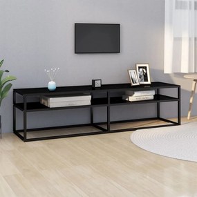 TV stolek černý 160 x 40 x 40,5 cm tvrzené sklo - Default Title