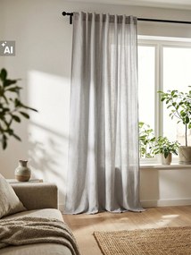 Sinsay - Závěs na řasící pásce s lesklou lurexovou nití - sříbrná