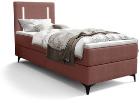 Jednolůžková postel 80 cm Ortega Bonell (terakota) (s roštem, bez úl. prostoru) (s LED osvětlením). 1082564