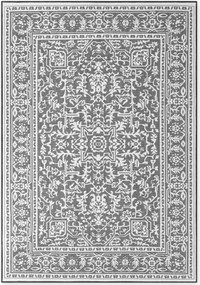 NORTHRUGS, Kusový koberec Duet Kona 106248 Black/White - na ven i na doma, 200x290, černobílá, chodba / předsíň