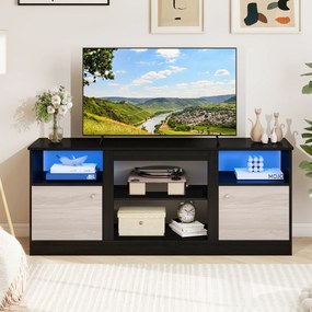 Costway TV skříňka s LED světly pro 65" TV s nastavitelnou policí