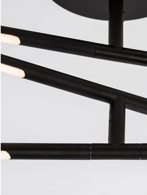Černé kovové LED stmívatelné stropní svítidlo se stínidlem z akrylového skla 77x84 cm Raccio – Nova Luce