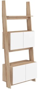 Regál Rack 80cm 2D Dub Sonoma/Bílá