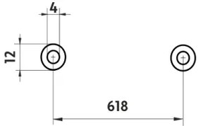 Nimco Držák na ručníky, 63 cm NIKAU - NK 30061-26