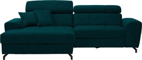 XXXLutz ROHOVÁ SEDAČKA, textil, petrolej Carryhome - Sedací soupravy - 000812004403