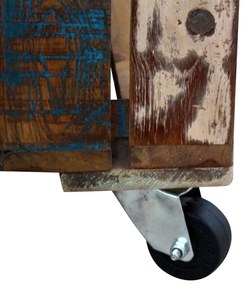 Konferenční stolek masivní recyklované dřevo 70x70x35 cm - Default Title