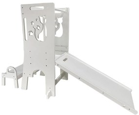 2Kids Toys - Rostoucí učící věž Kočka se skluzavkou a tabulí 2D33827