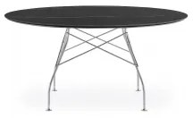 Glossy XXL Marble finish chromová černý mramor Kartell