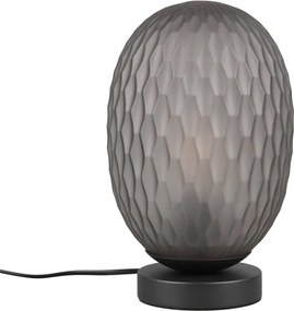 Matně černá stolní lampa se skleněným stínidlem (výška 28,5 cm) Facette – Trio