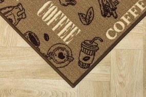 Protiskluzový koberec / běhoun Coffee 04 hnědý / béžový