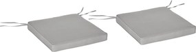 Outsunny Sada 2 polstrů na zahradní židle, odnímatelné potahy, 5 cm polyesterový materiál, rozměry 45L x 45Š cm, Světlá šedá | Aosom