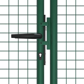 Pletivá zahradní branka ocelová 400 x 125 cm zelená 145749